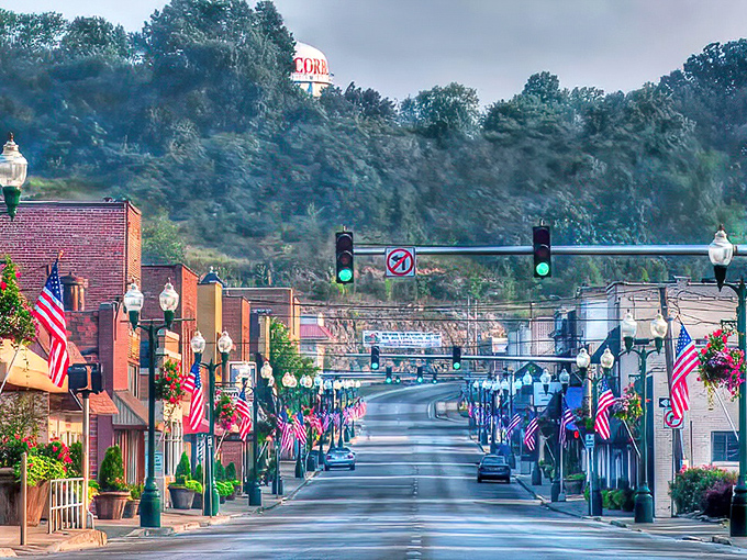 American flags flutter along Corbin's welcoming main drag, where community spirit is as abundant as affordable housing options.