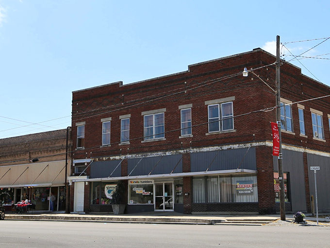 Classic architecture lines Dexter's main street, where local businesses thrive without the pretentiousness of big-city price tags.