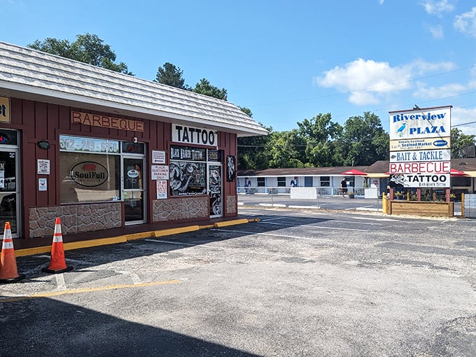 Riverview Plaza might not look fancy, but it houses the kind of local businesses where recommendations come with stories and genuine smiles.
