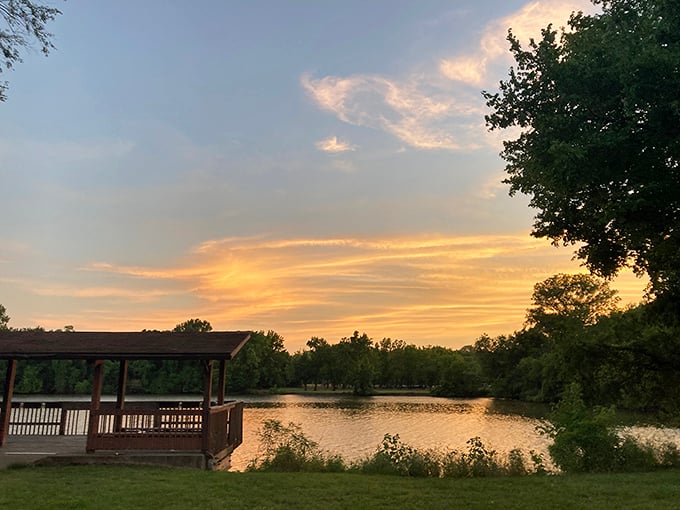 Golden hour glory! Frank Holten's sunset views transform an ordinary evening into a spectacular light show across rippling waters.