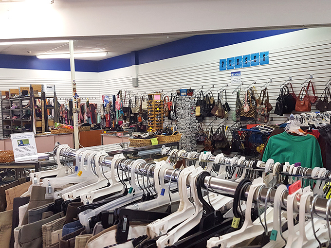 Inside Goodwill, the meticulously organized racks create a shopping experience that rivals department stores &ndash; minus the sticker shock.
