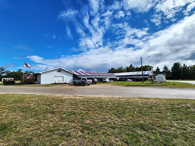 Mio Flea Market: Seasonal shopping with a side of small-town charm. When the yellow banner goes up, the treasures come out!