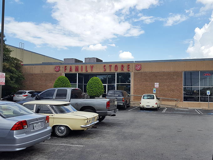 Behind these modest doors lies a thrifter's paradise where your purchases help fund community programs.