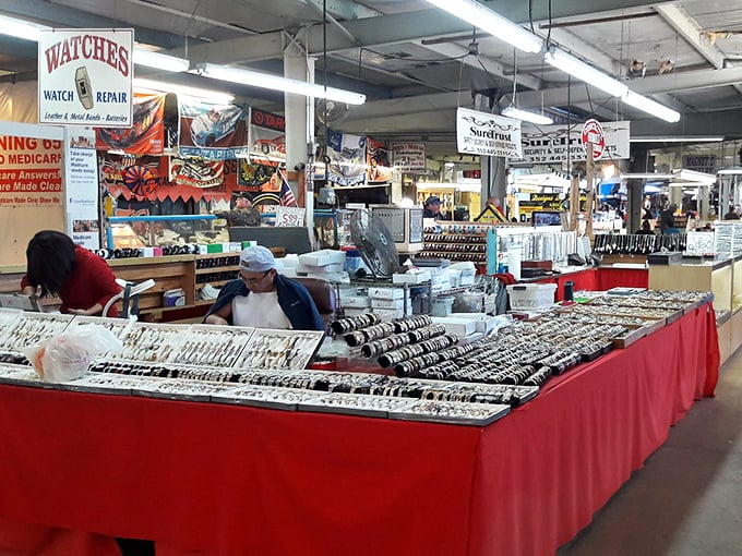 Time stands still at this watch repair booth&mdash;except for the actual watches, which start ticking again thanks to skilled hands. 