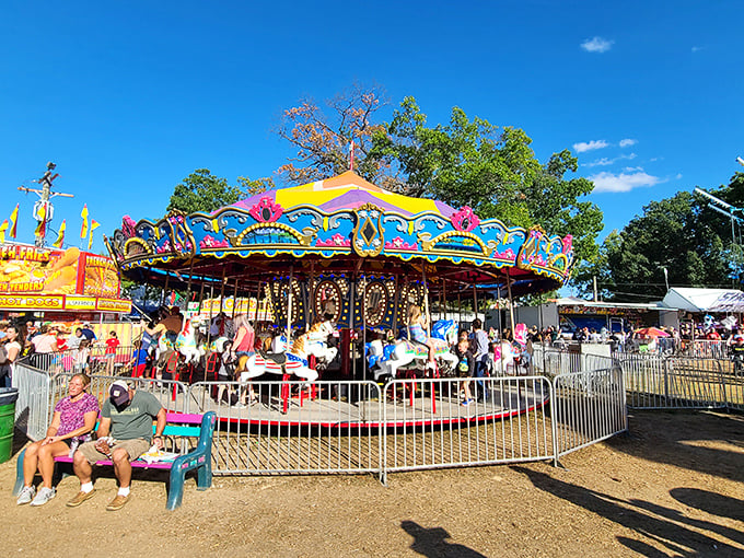 The carousel at Allegan County Fair spins with timeless delight &ndash; proving some childhood joys never expire, no matter how many candles on your birthday cake.
