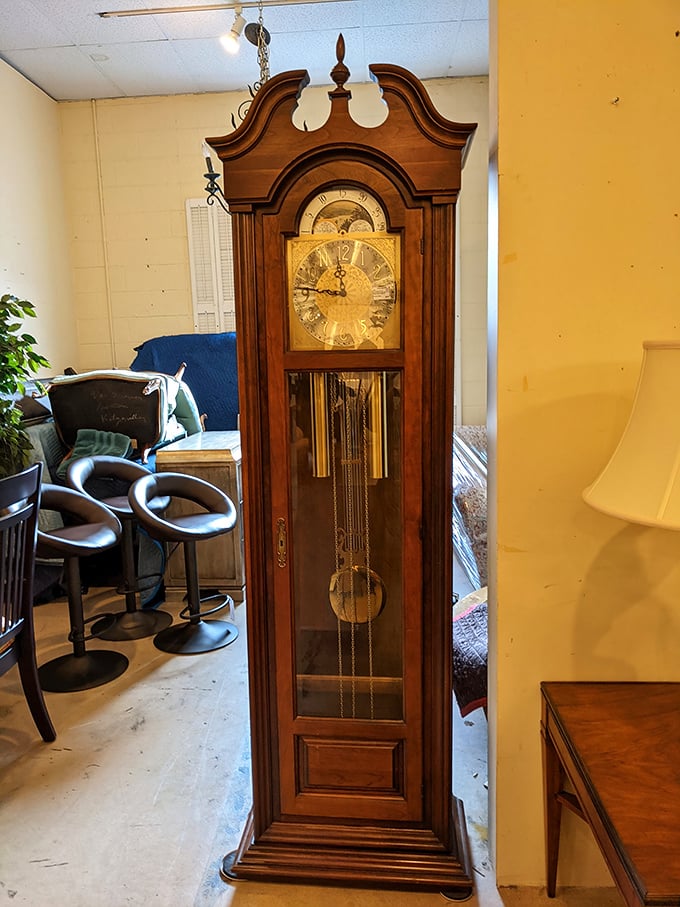 This grandfather clock doesn't just tell time&mdash;it tells stories. Imagine the conversations it's witnessed over decades of elegant living.