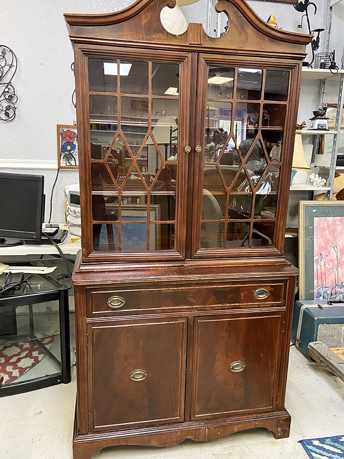 Not just a hutch&mdash;a time capsule with glass doors. Display your treasures or hide your secrets; it's versatile like that.