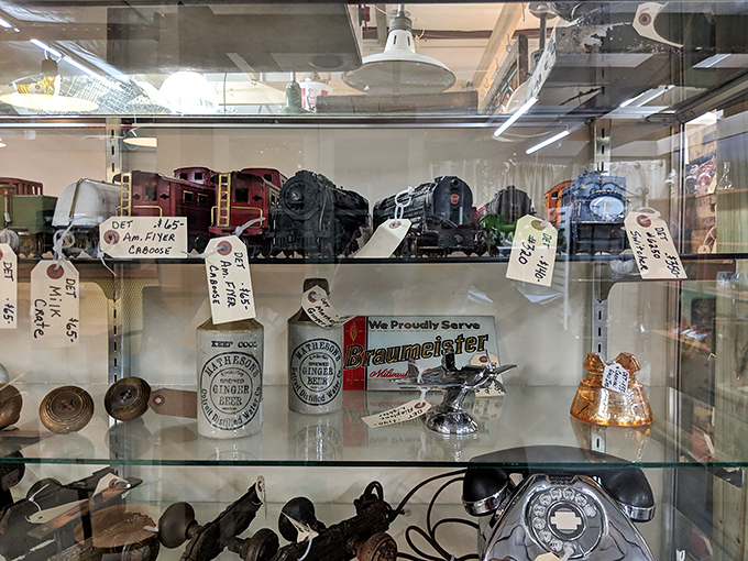 Model trains and vintage telephones&mdash;the analog entertainment center before Netflix asked if you were still watching.