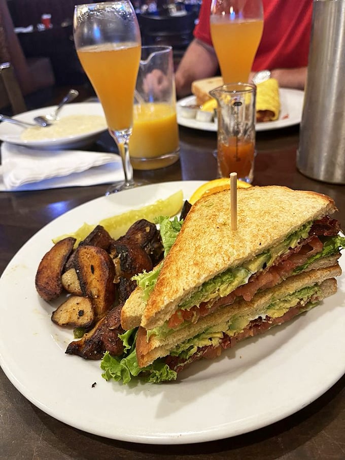 The classic BLT elevated with creamy avocado and served with mimosas&mdash;because sometimes breakfast deserves a little celebration.