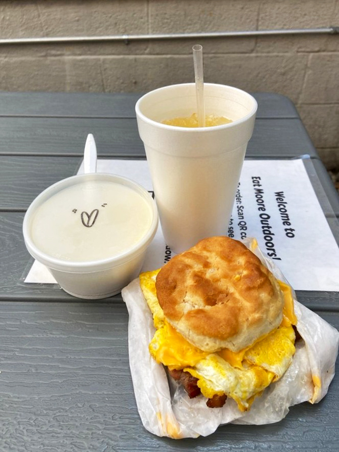 The breakfast sandwich that launched a thousand good mornings. Portable perfection with grits on the side&mdash;Richmond's version of a power breakfast.