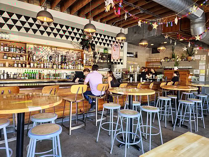 The bar at Donkey Taqueria isn't just serving drinks; it's offering liquid vacation in a glass, with enough tequila varieties to make your head spin.