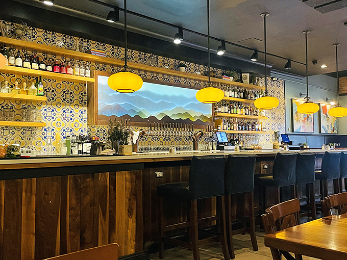 The bar's colorful backdrop of Blue Ridge Mountains reminds you that great cocktails, like great views, are worth traveling for.