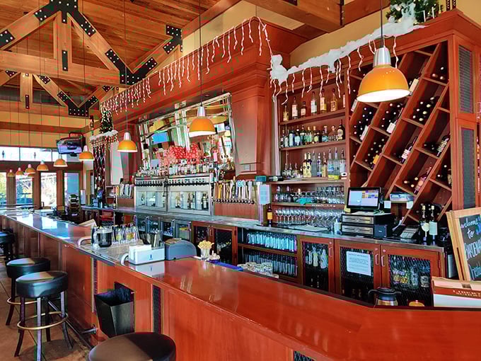 Behind every great restaurant is a great bar, and Bardenay's gleaming wooden masterpiece, stocked with bottles of possibility, promises adventures in liquid form.