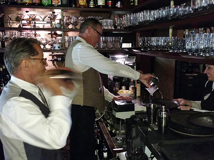 The art of the cocktail isn't lost here&mdash;white-jacketed bartenders still practice the sacred rituals of proper drink preparation.