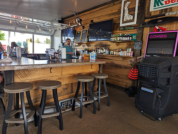 Where liquid happiness flows freely. This rustic bar serves up coastal charm alongside perfectly mixed maritime libations.