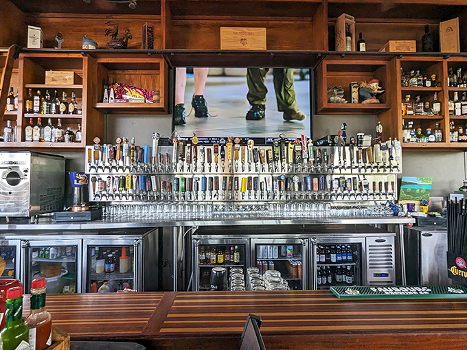 Beer taps that outnumber the state's parishes. This impressive bar wall is a liquid library of hoppy happiness waiting to be explored.