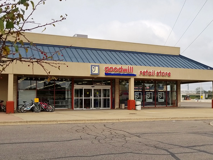 This Goodwill store is buzzing with finds&mdash;and even the bike rack out front hints at a quick-stop treasure hunt worth pedaling for.