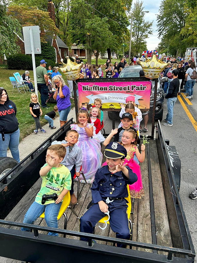 The Bluffton Street Fair parade &ndash; where children dressed as princesses and police officers wave with the unrestrained enthusiasm only found in small-town celebrations.