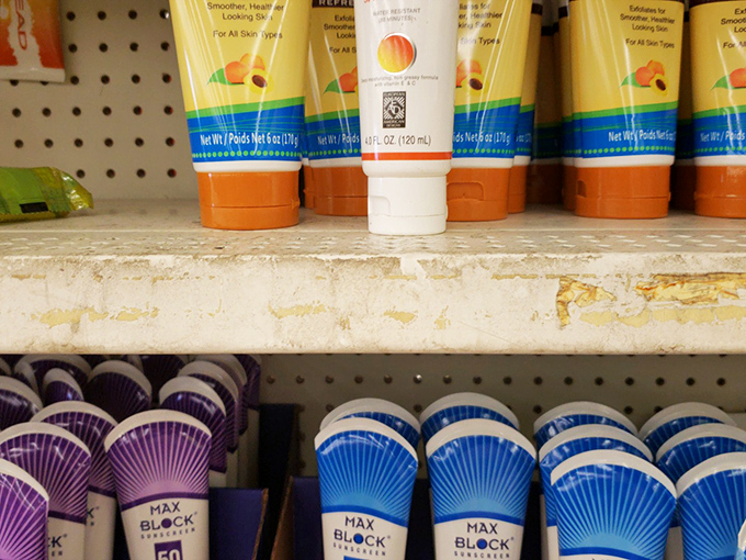 Personal care essentials lined up like soldiers, ready to rescue you from forgotten toiletries or unexpected overnight guests.