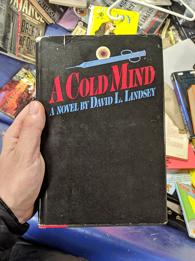 Books that traveled from someone else's nightstand to yours. "A Cold Mind" might warm your evening reading ritual at pennies per page.