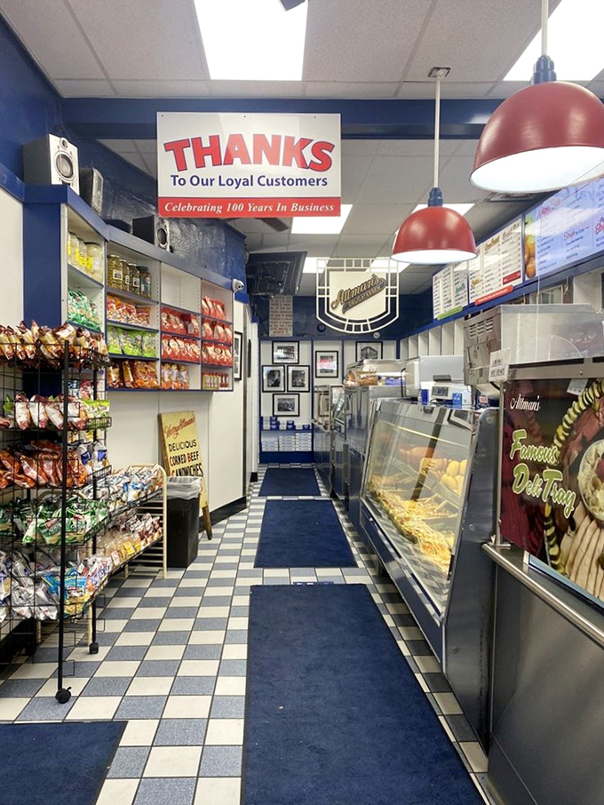 Under that "THANKS" banner lies a century of serving loyal customers who know that some things, like perfect deli food, should never change.
