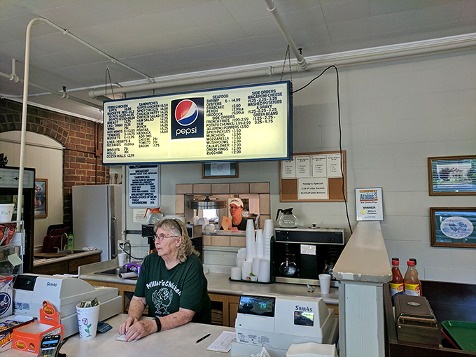 The counter where magic happens. No fancy digital displays, just decades of know-how and efficiency that Silicon Valley couldn't improve.