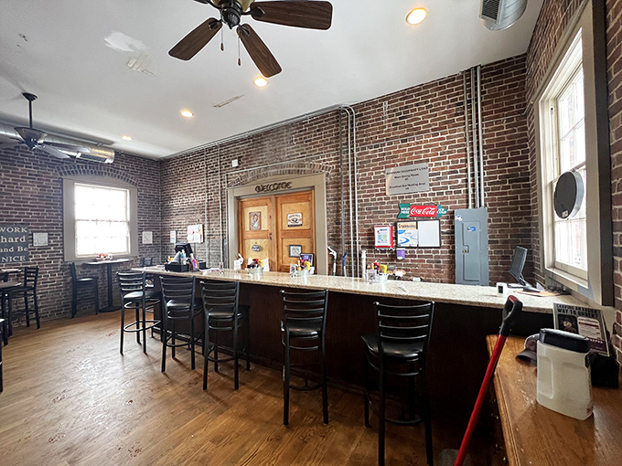Counter seating: where solo diners become breakfast buddies and coffee refills flow as freely as the conversation.