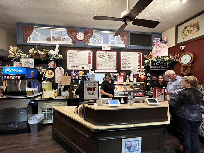 At the counter, where chicken wishes are granted and diet plans go to die, friendly staff keep the golden-fried magic flowing.