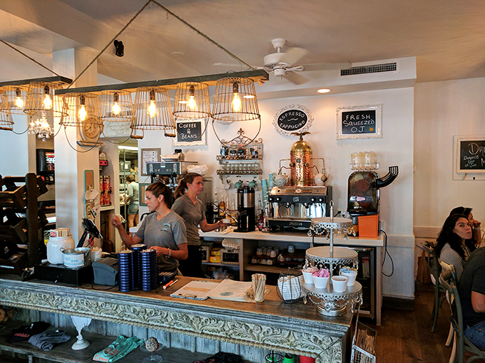 Behind this counter, coffee wizards conjure morning elixirs powerful enough to transform zombies into functioning humans before 9 AM. 