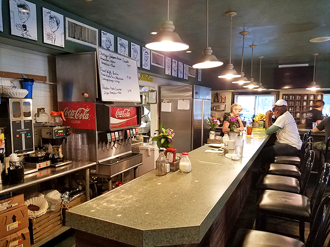 The counter &ndash; where regulars hold court and newcomers get the inside scoop on both menu favorites and local gossip. Democracy in diner form.