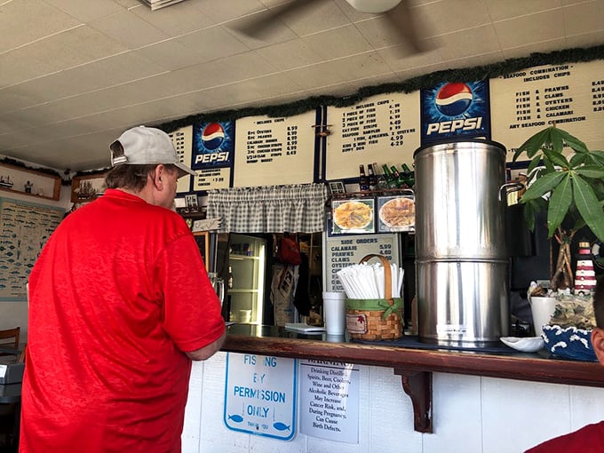 The ordering counter &ndash; where dreams of perfectly fried seafood begin and where regulars are greeted like old shipmates returning from sea.