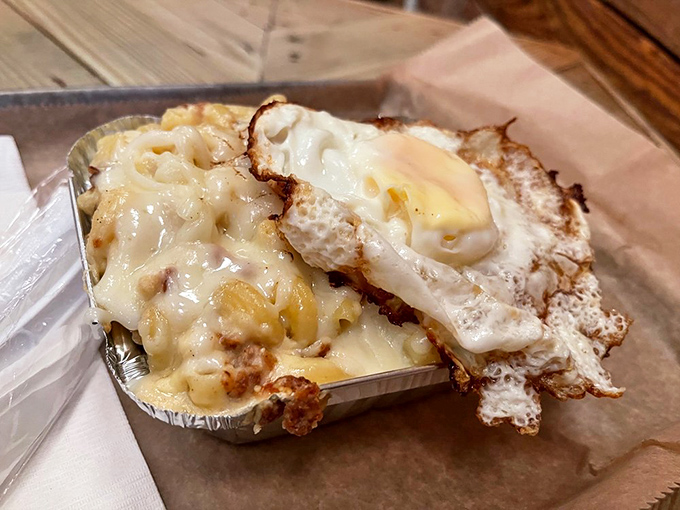 This mac and cheese with its golden parmesan crust is what I imagine they serve in the VIP section of heaven.