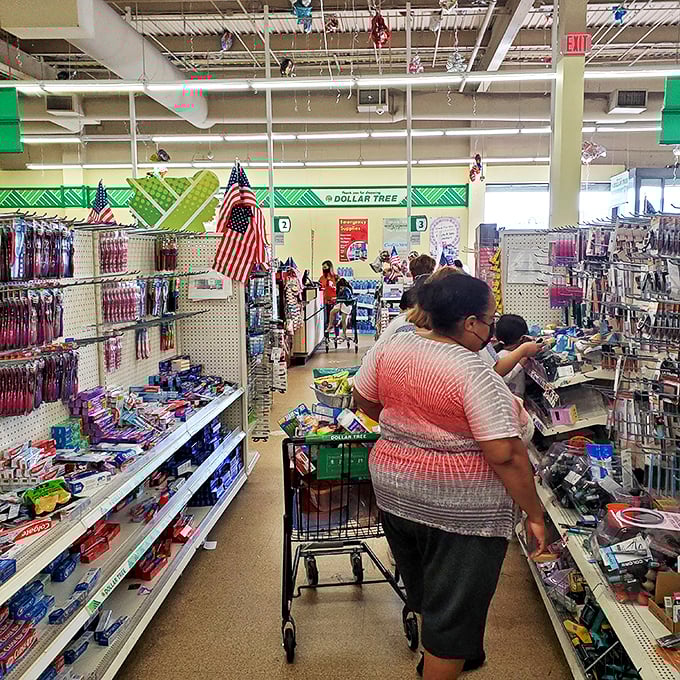 The treasure hunt in progress&mdash;shoppers navigate the retail wilderness with the focus of archaeologists discovering ancient artifacts.