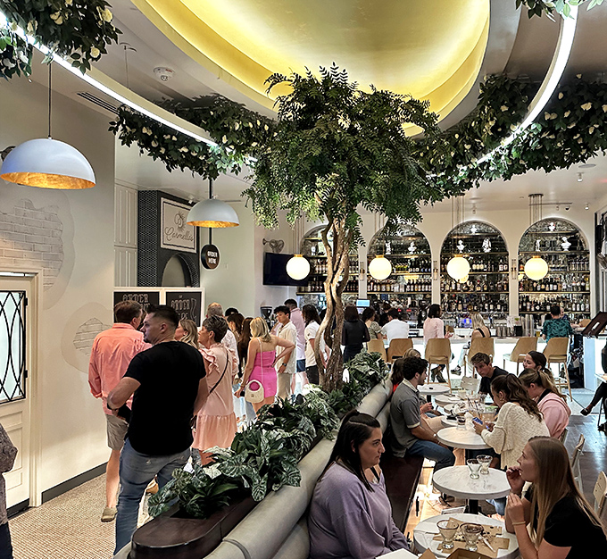 The evening crowd at Carmella's proves that good taste is contagious and dessert is always the right decision.