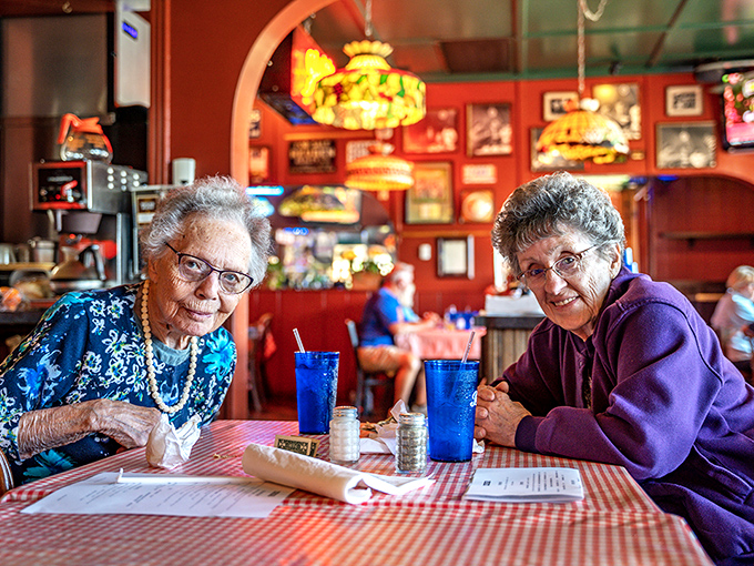 The true measure of a restaurant: loyal customers who've been coming for decades. These ladies probably remember when MAS*H first mentioned Packo's.