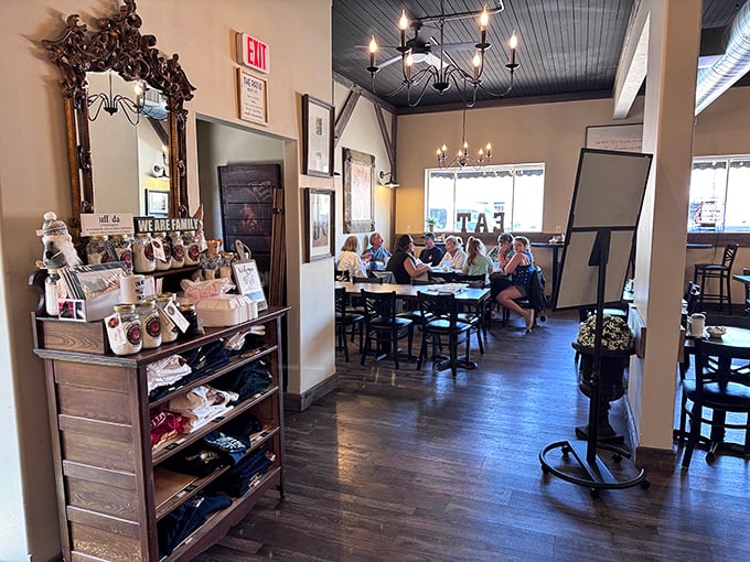 A dining room filled with regulars who don't need menus and visitors who can't believe they've finally found the pie place their Wisconsin cousin wouldn't stop talking about.
