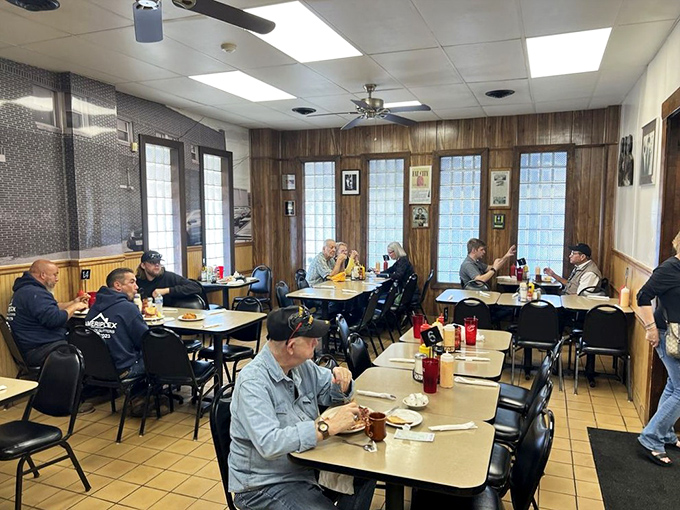 The dining room where sandwich dreams come true. Simple, straightforward, and filled with people making important life decisions about condiments.