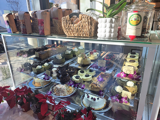 A display case that should come with a warning: "Prolonged staring may result in ordering everything behind this glass."