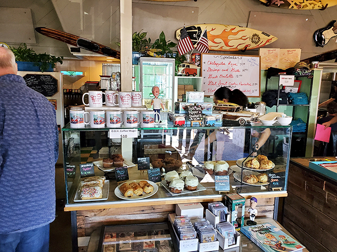 The display case: where willpower goes to die and "I'll just have coffee" turns into "and one of those pastries, please."