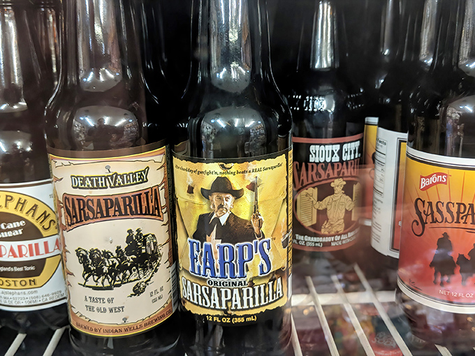 Vintage sodas with labels straight from the Wild West. Sarsaparilla: for when your sweet tooth has cowboy aspirations.