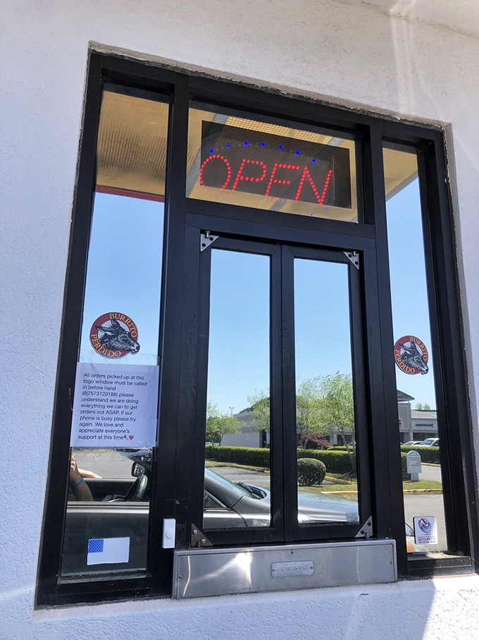 The window of opportunity&mdash;where "OPEN" is the most beautiful word in the English language. A beacon of hope for the hungry traveler.