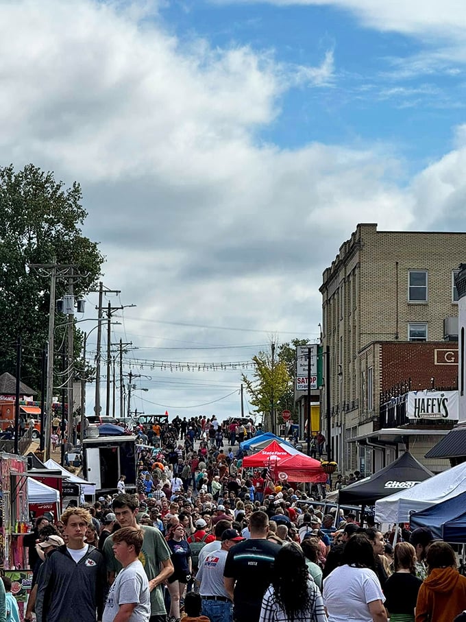 Downtown festivals bring the community together in celebration. Where "crowd" means friendly faces rather than anonymous masses.