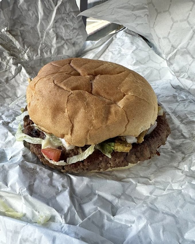 Not just a burger, but a complete philosophy on a bun. Fresh toppings, perfectly proportioned, wrapped in foil like the gift it truly is.