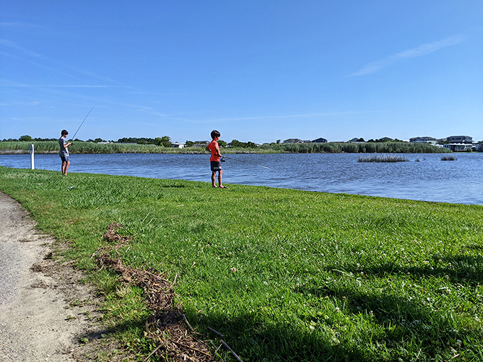 Fishing poles, patience, and possibilities. These young anglers are learning life's most valuable lesson&mdash;sometimes the best catch is the memory.