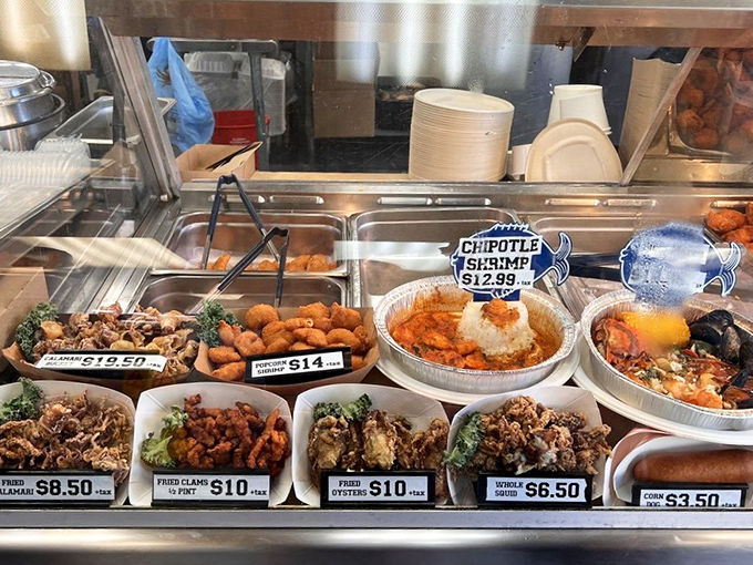 A seafood smorgasbord that makes choosing feel impossible. Like a delicious multiple-choice test where every answer is correct.