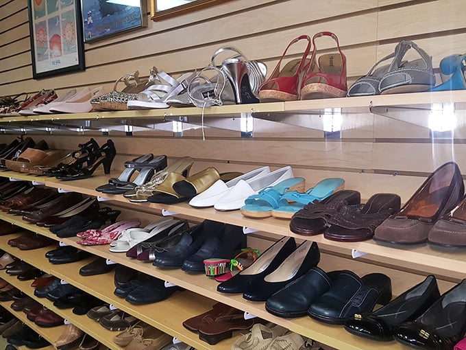 The shoe department&mdash;where barely-worn heels and practical flats line up like hopeful contestants in a beauty pageant for feet.