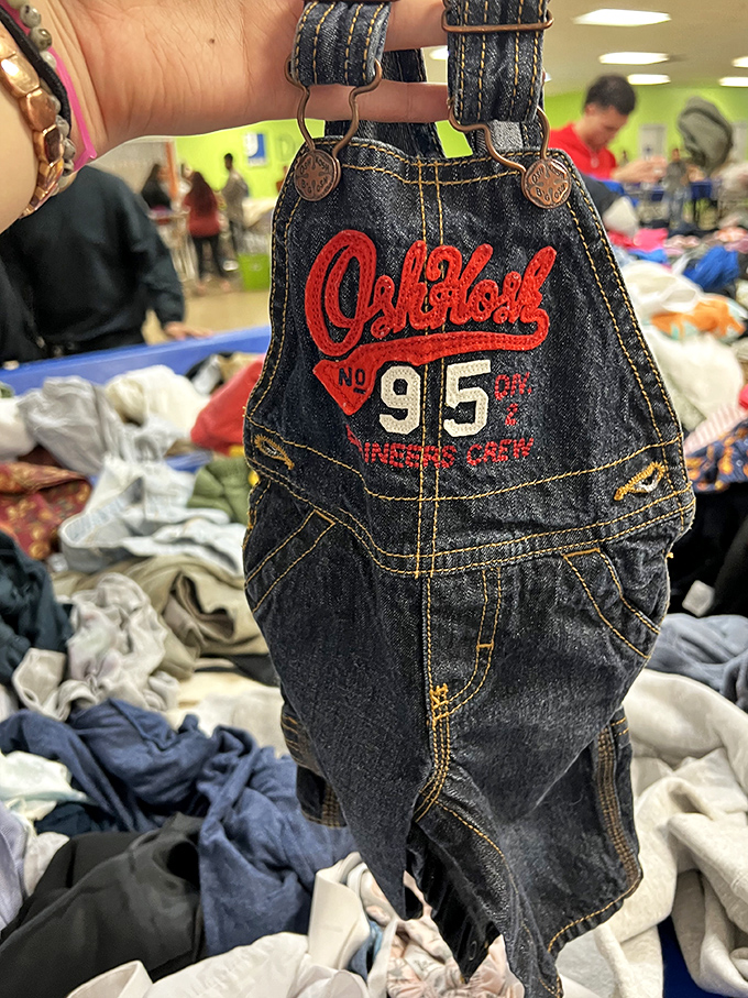 Tiny treasures for tiny budgets! Those OshKosh overalls have probably seen their share of playground adventures and are ready for round two with a new little explorer. 