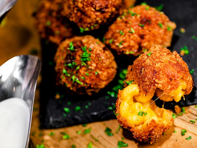 Mac and cheese balls that make you question why we ever bothered eating it any other way.