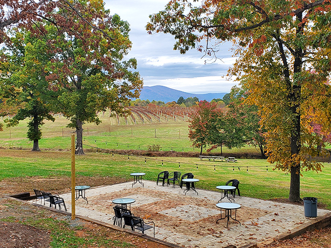 Grace Estate Winery offers the perfect autumn tableau&mdash;fall foliage, vineyard views, and outdoor seating that invites you to linger until sunset turns your wine golden.