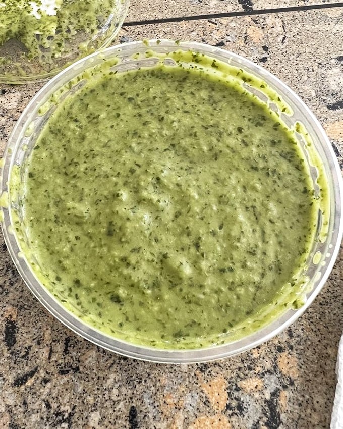 The legendary green sauce—herby, garlicky, and bright. This condiment has its own fan club for good reason.